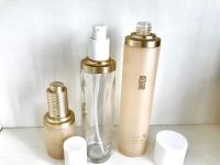 China Child Resistant 30ml Glass Rotate Dropper Bottle for Eye Cream Luxury Essence Bottle for sale
