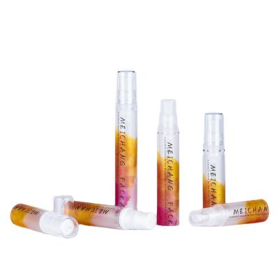 China 5ml 10ml Skincare Packaging AS Plastic Round Shape Airless Pump Bottle Guaranteed Proper for sale
