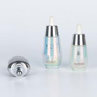 China Glass Round Dropper Bottle 30ml 50ml for Serum and Essence Custom Color for sale