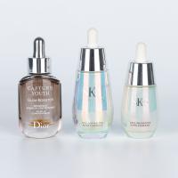 China Glass Round Dropper Bottle 30ml 50ml for Serum and Essence Custom Color for sale
