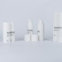 China PP Material Airless Lotion Pump Bottle 15ml 30ml 50ml White Round 0.25ml Dispenser for sale