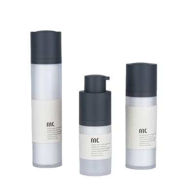 China 15ml 30ml 50ml Double-Layer Twist Airless Lotion Bottle with Acrylic Collar Design for sale