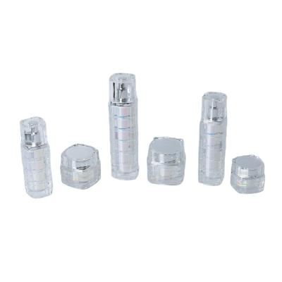 China Acrylic Skin Care Cream Jar Set 15g to 120ml Custom Colors 10000pcs MOQ for sale