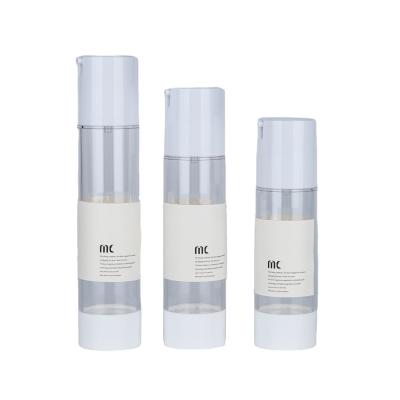China Plastic AS Airless Pump Bottle 10ml to 120ml for Skin Care Cosmetics Packaging for sale