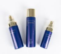 China 40ml PET Collar Material Cosmetic Bottle with Acrylic Cap Luxury Packaging for sale