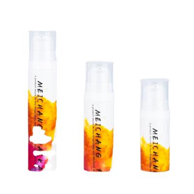 China PP White Airless Lotion Pump Bottle 5ml 10ml 15ml with Cap for Cosmetics for sale