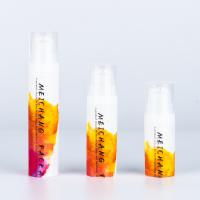 China PP White Airless Lotion Pump Bottle 5ml 10ml 15ml with Cap for Cosmetics for sale