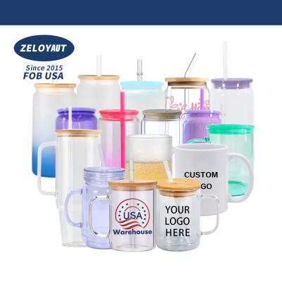China USA Warehouse FREE Shipping 3-40oz Sublimation Cups Plastic Colored Mugs Clear Frosted Tumbler for Kids Premium Drinkware for sale