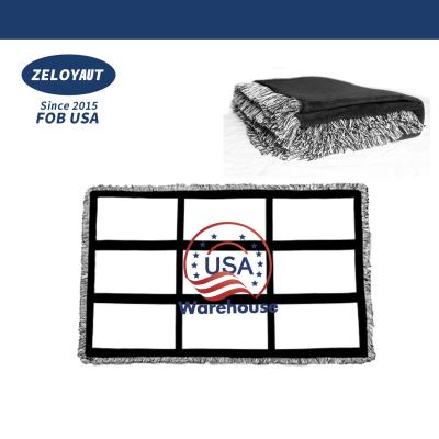 China USA Warehouse Free Shipping 9 Panel Sublimation Blanket Blanks Custom Photo Panel Short Plush 20 Panel Throw Blanket for Sofa for sale