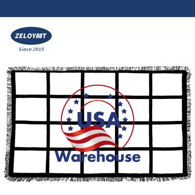 China USA Warehouse FREE Shipping 20 Panel Sublimation Blanket Soft 100% Polyester and Blank Sublimation Blanket for Home Decor for sale