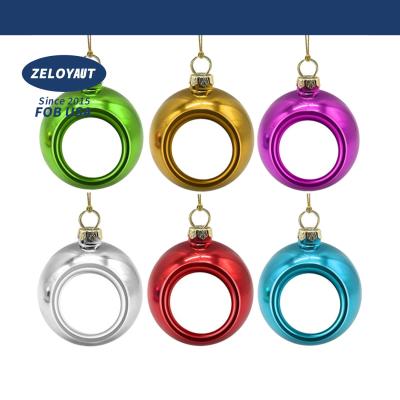China ZELOYAUT 60g Dia 80mm Colorful Sublimation Christmas Ball Blanks Sublimation Blanks Christmas Ornaments for Christmas Tree Decor for sale