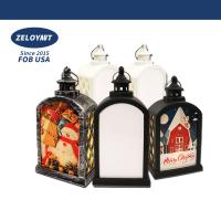 China ZELOYAUT Sublimation Blanks Christmas LED Lantern Light Ornaments for Christmas Day and Christmas Tree Decor Decorative Lantern for sale