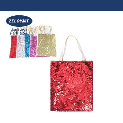 China ZELOYAUT Wholesale Sublimation Blank Christmas Gift Bag Custom Shopping Bag with logo Craft Blanks Personalized Bags for sale