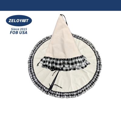 China ZELOYAUT Wholesale Sublimation Blanks Flax Sublimation Christmas Tree Skirt Personalized Christmas Decoration Supplies Gifts for sale