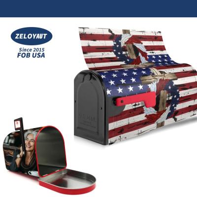 China ZELOYAUT Innovative Waterproof Polyester Magnetic Sublimation Mailboxes Cover with Magnetic Collection for Garden Decor for sale