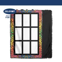 China ZELOYAUT Sublimation Blankets rainbow Leopard Print Blanket 100% Polyester Diy Single-sided Printed Bed Sofa Custom Blankets. for sale