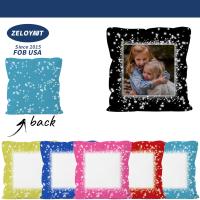 China ZELOYAUT Sublimation Blanks Colorful Star Seat Cushion Multiple Pillowcase with Comfort Short Plush Cushion Cover for Home Decor for sale