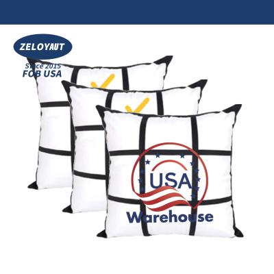 China US Warehouse FREE Shipping, Wholesale Sublimation Blanks, 9 Panel Pillow case Christmas Gifts for Mom Decorative Pillowcases Diy for sale