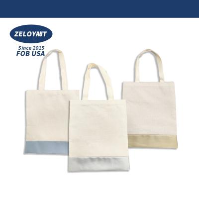 China Wholesale Cheap Plain Sublimation Blanks Linen Tote Bag Leather Shopping Handbag Large Shoulder Shopping Bag Blanks for Girl for sale