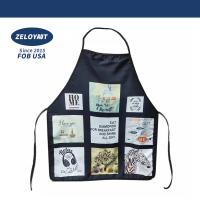 China Wholesale Custom Logo Sublimation Bib Apron for Adults Funny DIY Painting Kitchen Panel Cooking Apron with Adult Logo for sale