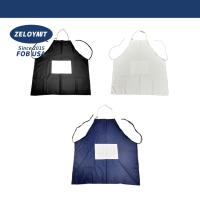 China Sublimation Blanks100%polyester/satin 72*65cm 9panel Waist Apron for Adult Women Man Custom logo Kitchen Black Half Length Apron for sale