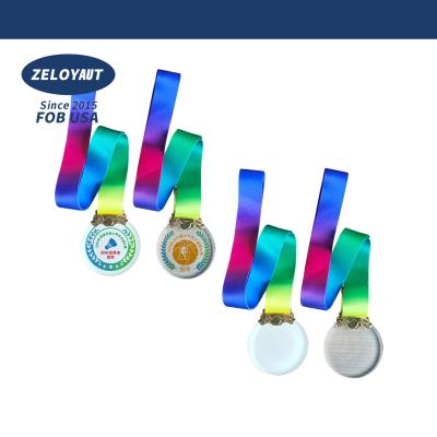 China Wholesale Custom High Quality Sublimation Crystal Commemorative Medals Sports logo Glass Medal Diy Personalized Crystal Crafts for sale
