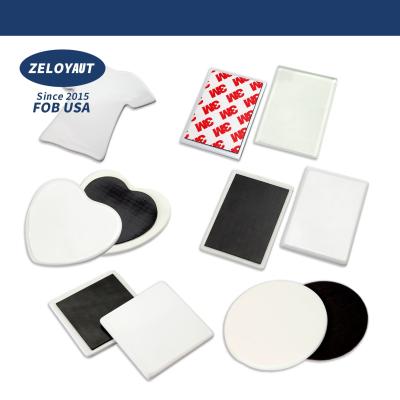 China Wholesale Sublimation Blank Promotion Personalize Ceramic Blank Custom Sublimation High Quality Diy Fridge Magnet for sale