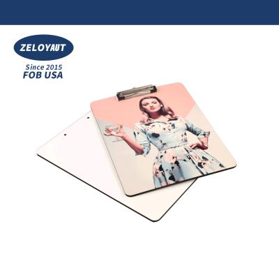 China Custom Logo MDF Sublimation Blanks Double Sided Heat Press Transfer PU File Folders for Insurance Office Supplies for sale