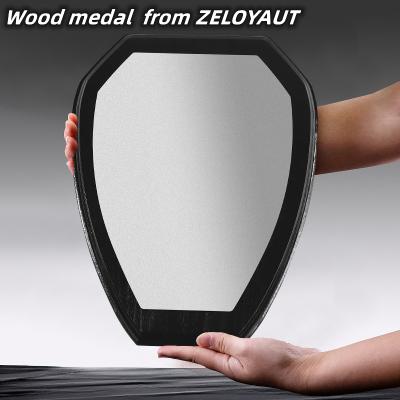 China ZELOYAUT Multi Styles Sublimation Wood Medal Blanks, Wood Trophy Blanks for Printing MDF Award Frame Crafts&Gifts Custom for sale