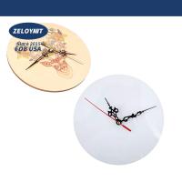 China ZELOYAUT Sublimation MDF Round Clocks Blank Wooden Wall MDF Clock DIY Personalized Custom Logo Print Sublimation Blank for sale
