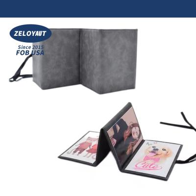 China Factory Direct Sublimation Photo Frame PU Foldable Photo Album Custom logo Printing Film Memory Picture Frame for Home Decor for sale