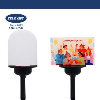 China Eco-friendly Sublimation LED Solar Lamp Sign, Perfect for Outdoor Decor. Durable and Solar-powered for Sustainable Use. for sale
