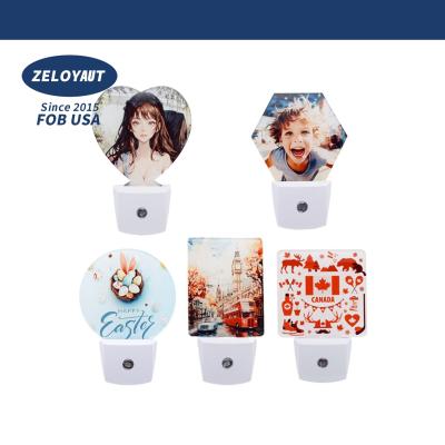 China Customizable 3D Acrylic Photo Frames Kids' Night Light Sensor Christmas Sublimation Night Light Blanks Heat Press Novelty Gifts for sale