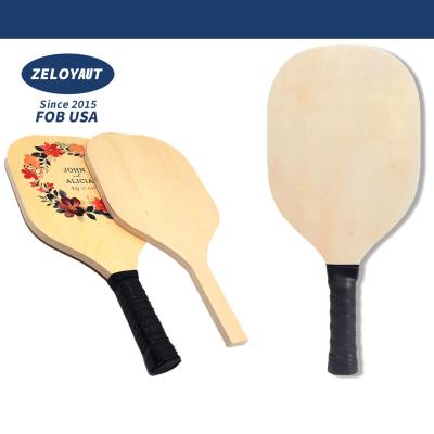China ZELOYAUT Wholesale Sublimation Blanks Hot Sales Mdf Sublimation Pick Racket Blanks Custom logo Diy Outdoor Pick Racket Gifts for sale