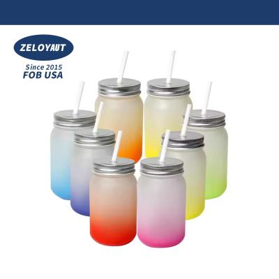 China Sublimation Tumbler for Business & Promotional Gifts Cola Can Glass Cup with Gradient Design for Customized Designs for sale
