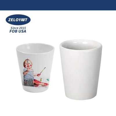 China Direct Factory Sale Sublimation Ceramic Cups with Gradient Design Conical Shape for Business & Promotional Gifts for sale