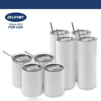 China ZELOYAUT Warehouse Hot Sales Stainless 304 Sublimation Tumbler Mugs Double Wall Skinny Custom Personalized Cups for Party Gifts for sale
