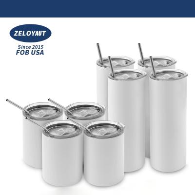 China ZELOYAUT Warehouse Hot Sales Stainless 304 Sublimation Tumbler Mugs Double Wall Skinny Custom Personalized Cups for Party Gifts for sale