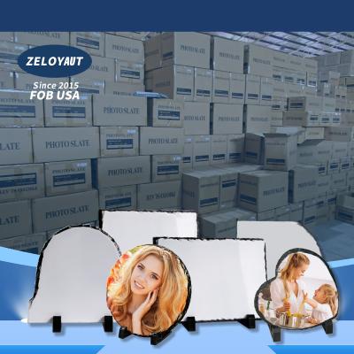 China 100,000pcs Stocking, Multiple Shapes Sublimation Rock Slate Blanks Ready to Ship, Glossy&Matte Photo Slate for Sublimation DIY Stone Crafts for Holidays for sale