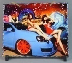China In Stock, Hanging Rectangle 25x30cm Sublimation Rock Slate Custom Printing and Personalized Gifts, Glossy&Matte Finish Available for sale