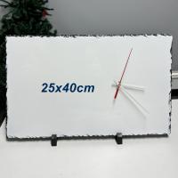 China In Stock, Rectangle Clock 25x40cm Sublimation Rock Slate Custom Printing and Personalized Gifts, Glossy&Matte Finish Available for sale