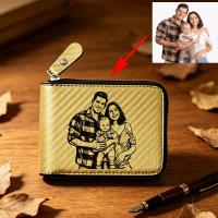 China Blank Laser Engravable Vegan PU Leather Pocket Wallet & Card Case for sale
