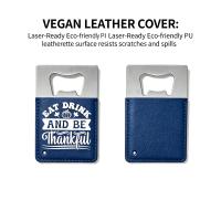 China Blank Laser Engravable Vegan PU Leather Stainless Bottle Opener, Double sides customizable, laserable blanks for CO2 laser & DIY engraving projects for sale