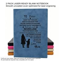 China A5 Blank Laser Engravable PU Leatherette Notebook Journal Diary, Laserable cover, ideal craft blanks for corporate promotional presents, school and office DIY engraving projects for sale