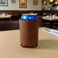 China Blank Laser Engraving PU Leather Can Cooler, Laserable Faux Leather Cola Sleeve for 12oz &Slim Cans, DIY Engraved Drink Holder, Personalized for BBQ Camping Wedding for sale