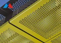 China Outdoor Solid Aluminum Composite Panel Perforated PVDF Coating 3mm 1220x2440mm for sale