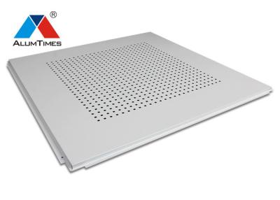 China Aluminum Alloy Lay In Ceiling Panels 603x603mm 1.0mm Thickness Square Hole Tile for sale