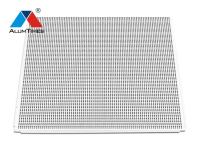China White Perforated Lay In Acoustical Ceiling Tile Panels 600x600mm Round Hole 3.0mm Aluminum for sale