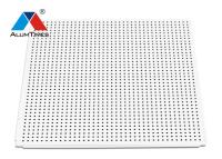 China White Perforated Lay In Acoustical Ceiling Tile Panels 600x600mm Round Hole 3.0mm Aluminum for sale
