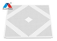 China Acoustic Aluminum Drop Ceiling Tiles 600x600mm Fireproof Nonwoven Backer for sale